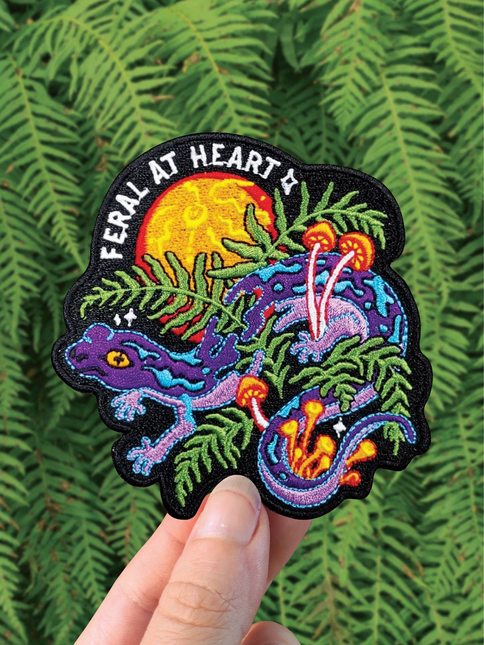 Feral at Heart - Embroidered Patch - Witchy Salamander Moon – The ...