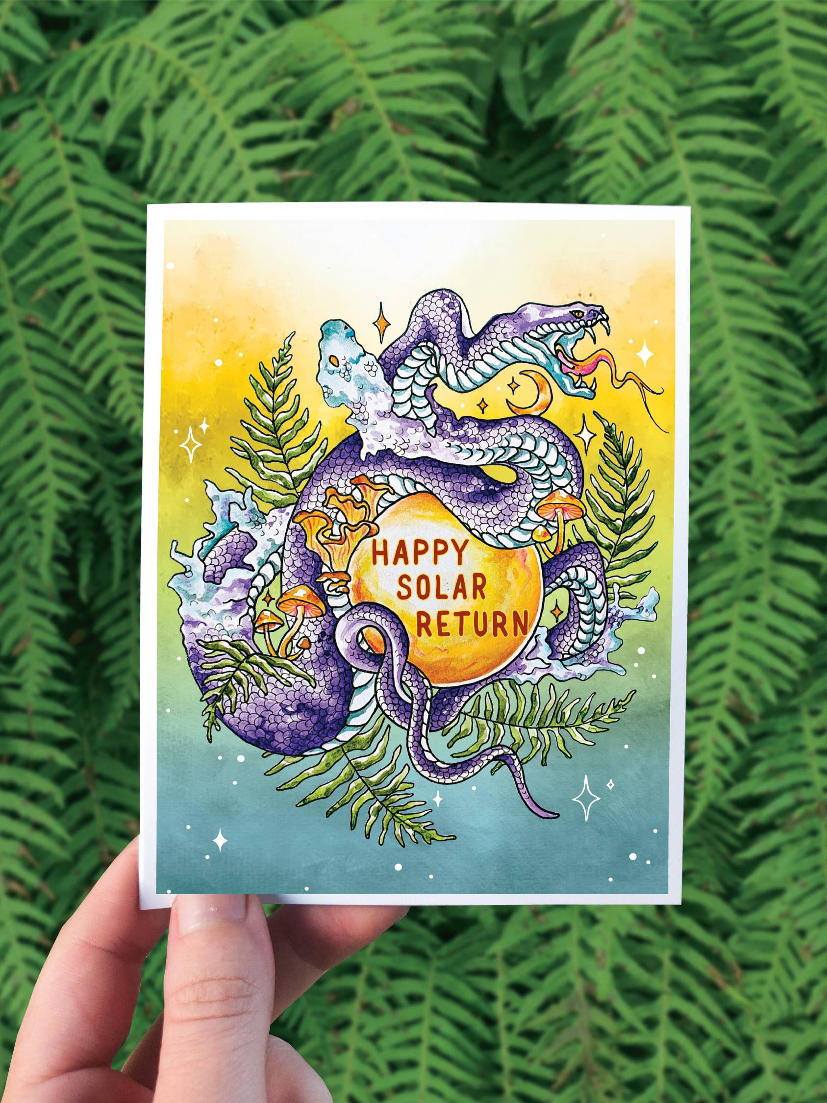 Happy Solar Return - Birthday Card - Witchy Mushroom Snake – The Cosmic ...