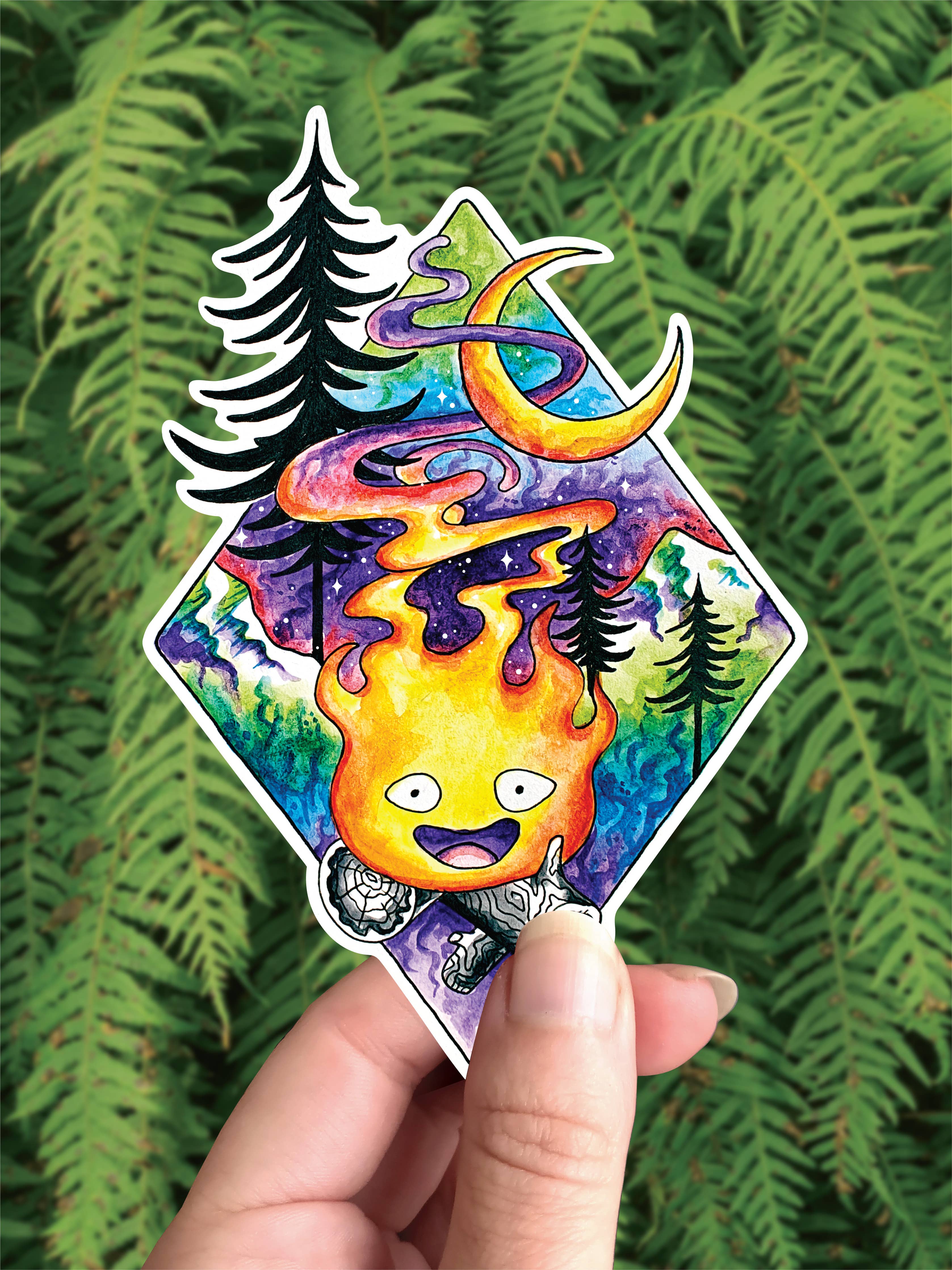 Campfire Calcifer - Vinyl Sticker - Howl's Castle PNW Anime – The ...