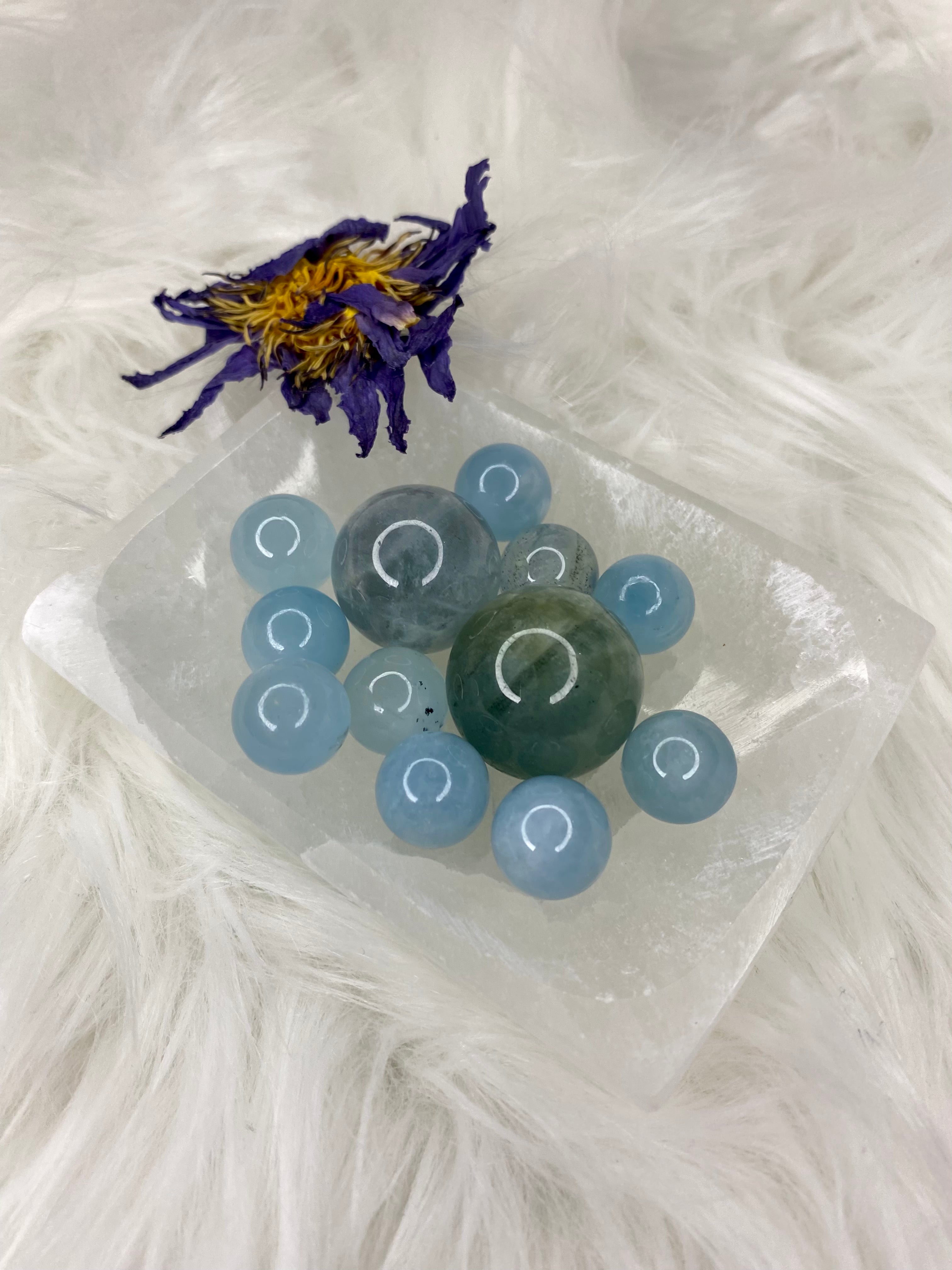 Aquamarine - Mini Spheres – The Cosmic Exchange