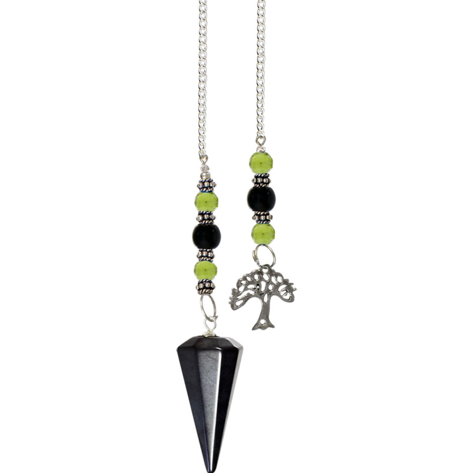 Hexagonal Crystal Pendulum - Hematite Tree – The Cosmic Exchange